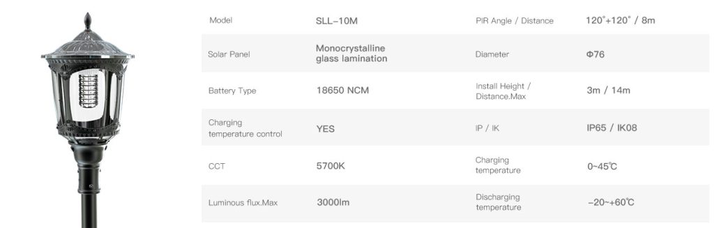 Solar landscape light SLL 10M - Sresky
